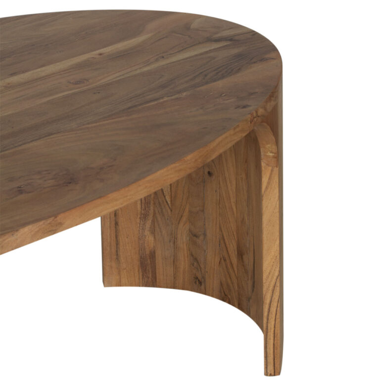 Aria Acacia Wood Oval Coffee Table