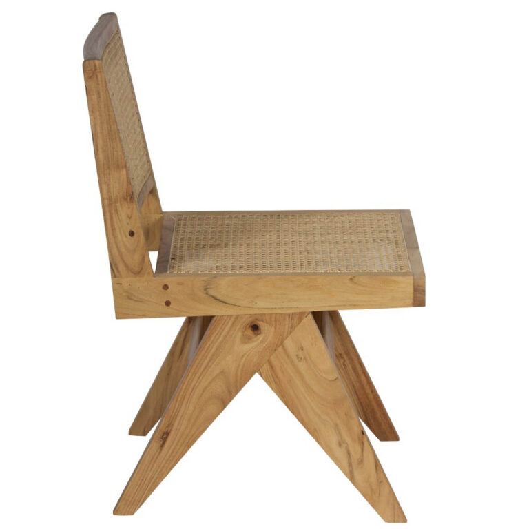 Nordic Acacia Wood Rattan Chair
