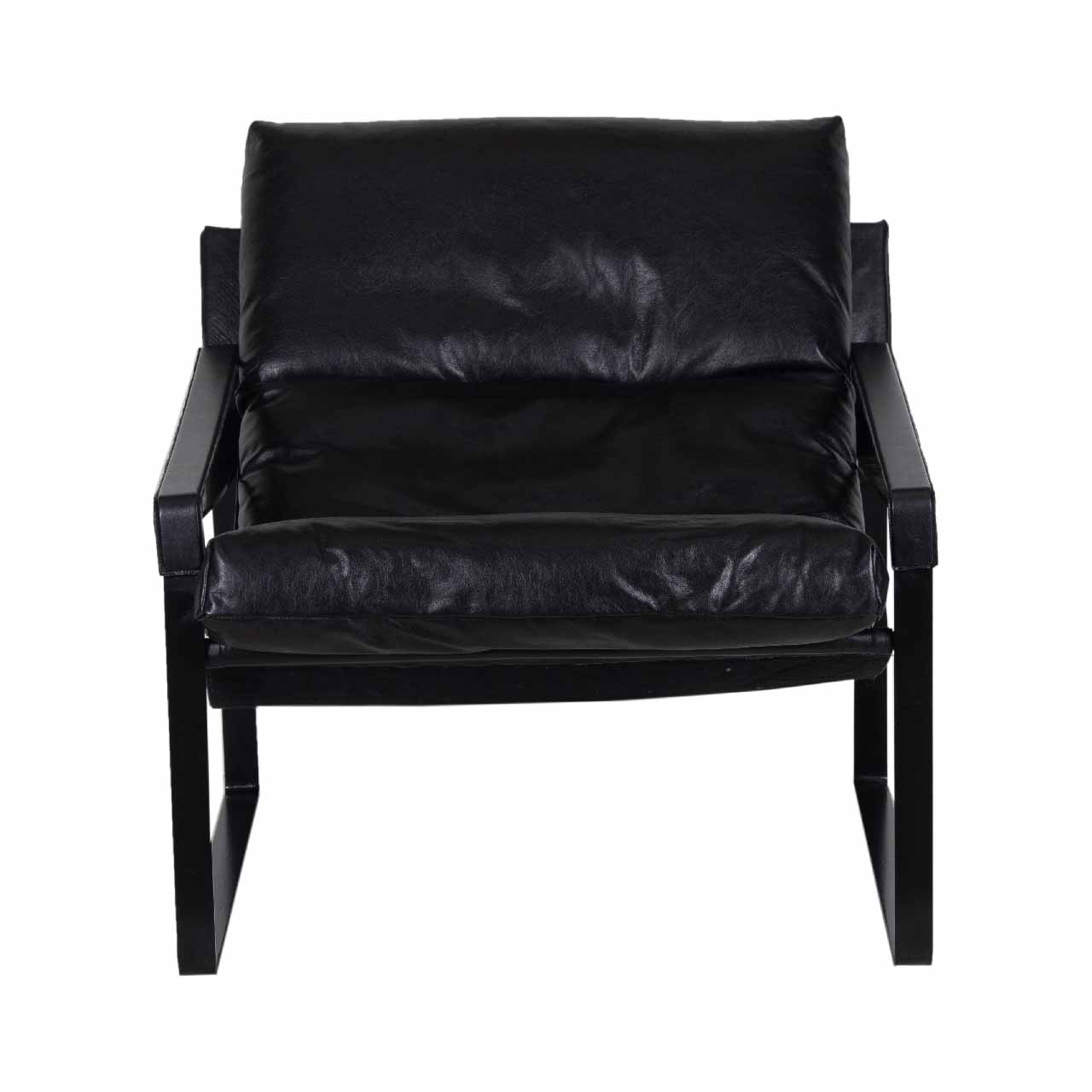 Porgabi Metal Buff Leather Lounge Chair