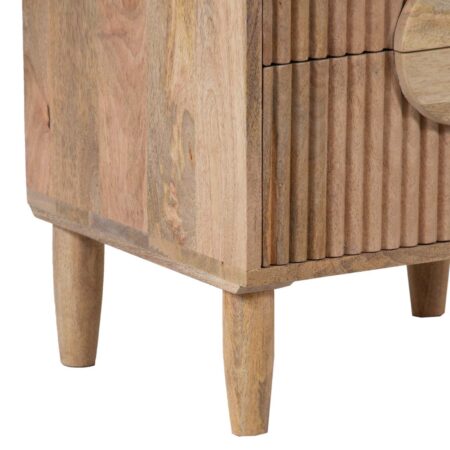 Rima Mango Wood Night Stand 2 Drawer - Natural