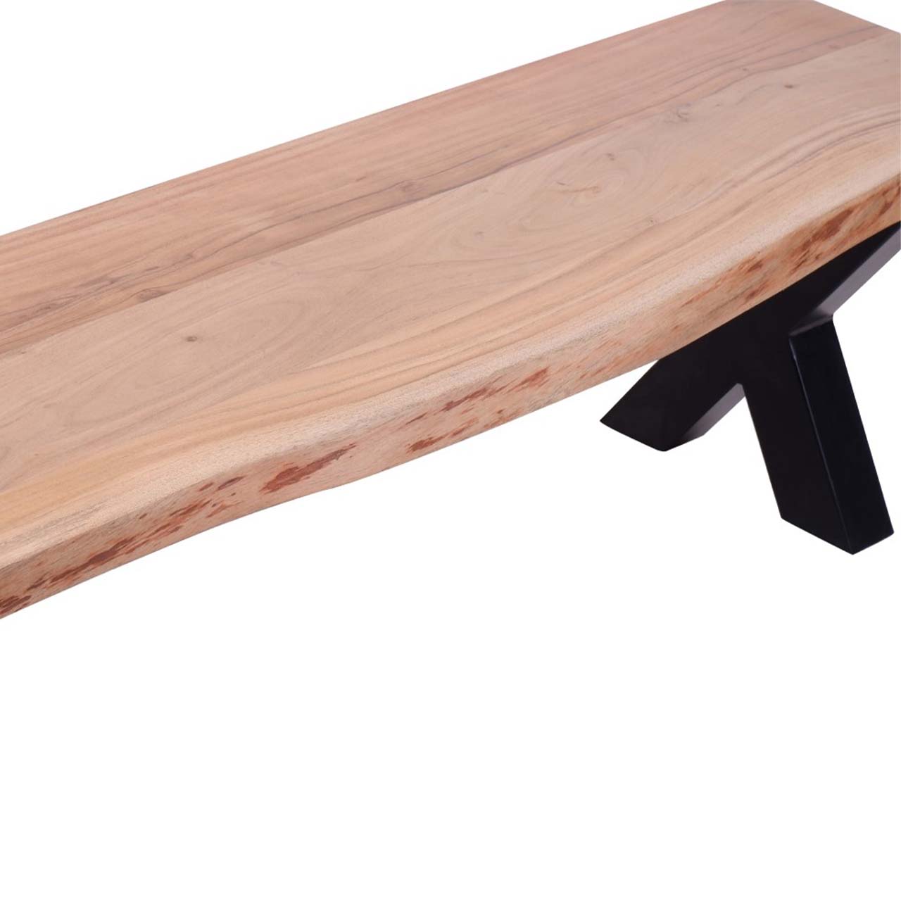 Spider Leg Acacia Wood Bench