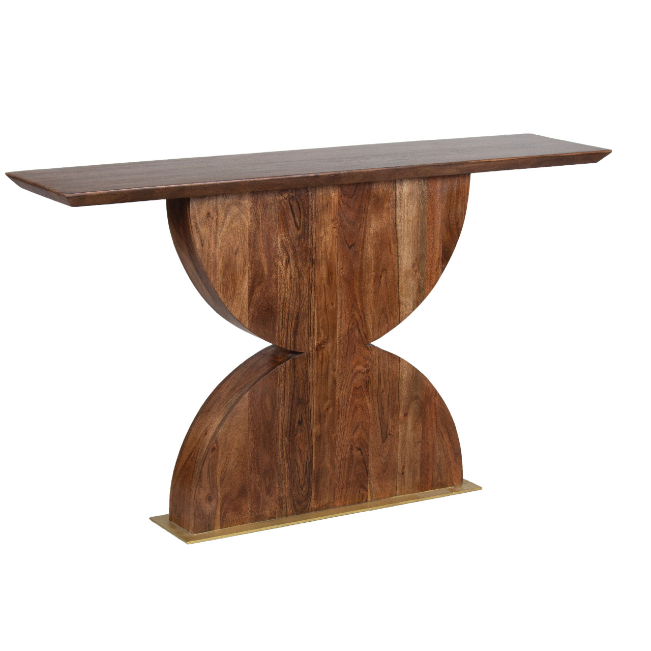 Spring Acacia Wood Metal Console Table