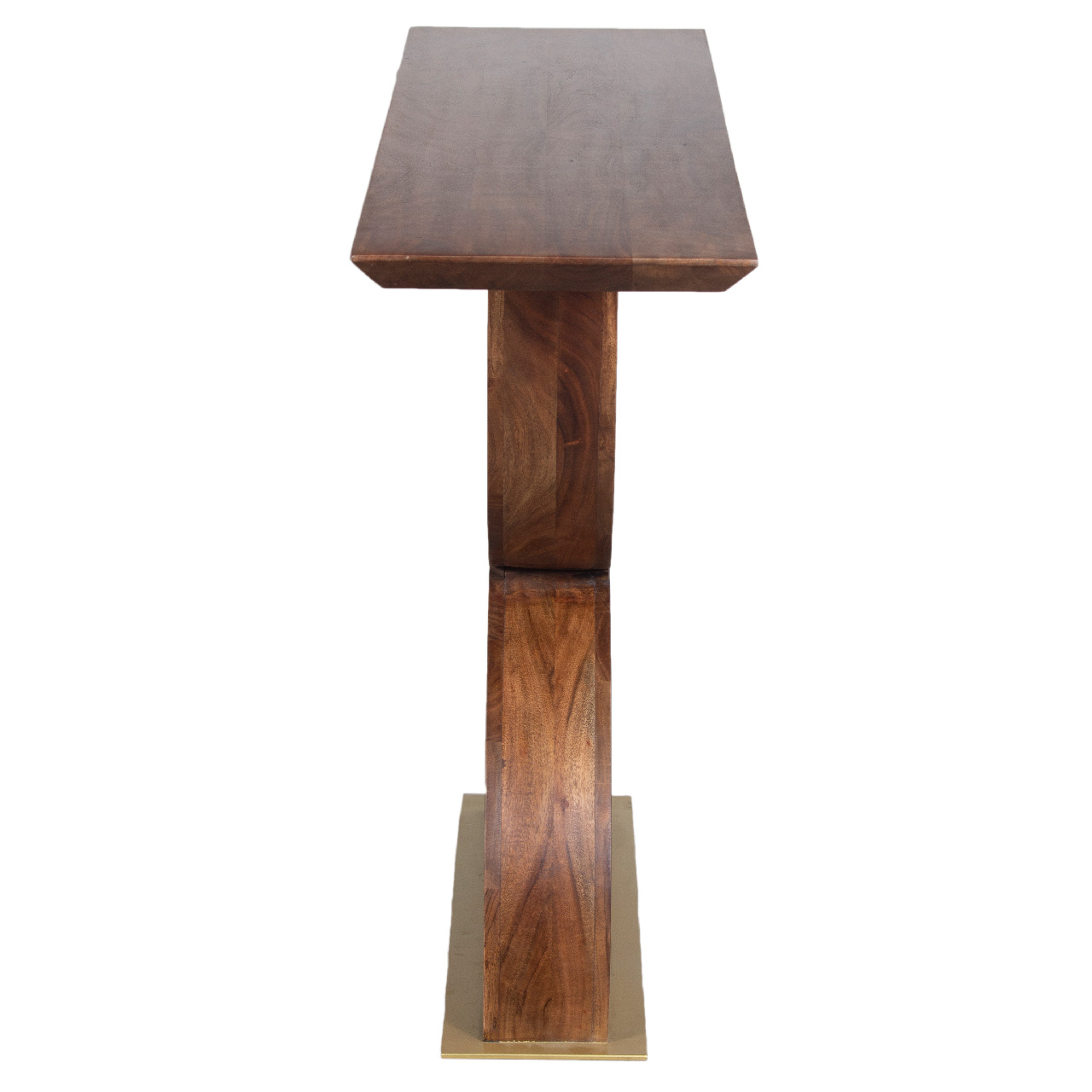 Spring Acacia Wood Metal Console Table